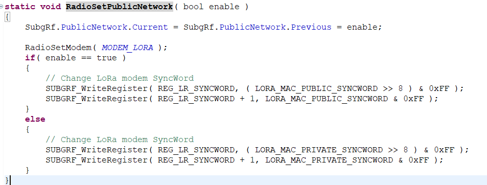 Solved: Default LoRa sync word value - STMicroelectronics Community