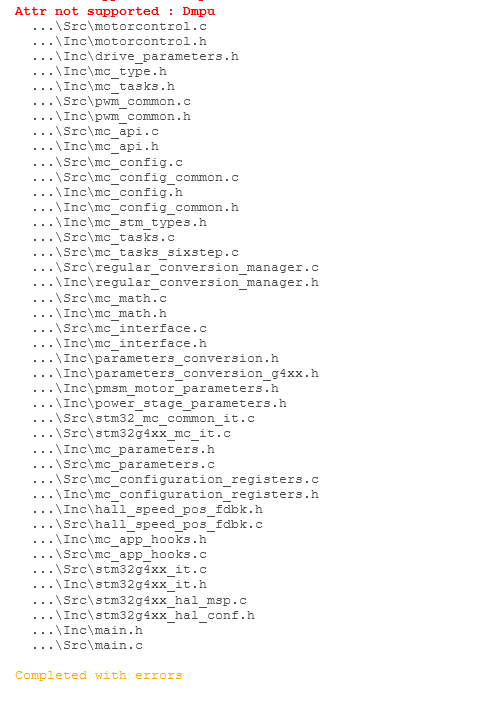 Mc Workbench Generation Has Errors Stmicroelectronics Community