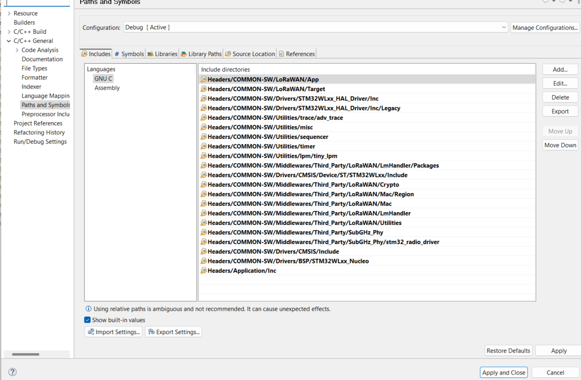 Solved: Elf file and relative paths - STMicroelectronics Community