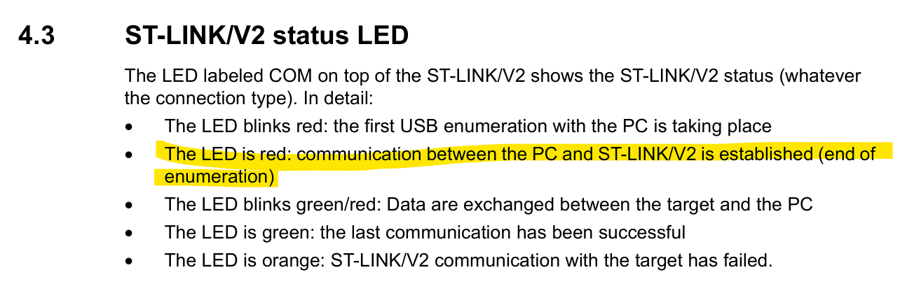 Led staying red on STM32H747I-DISCO - STMicroelectronics Community