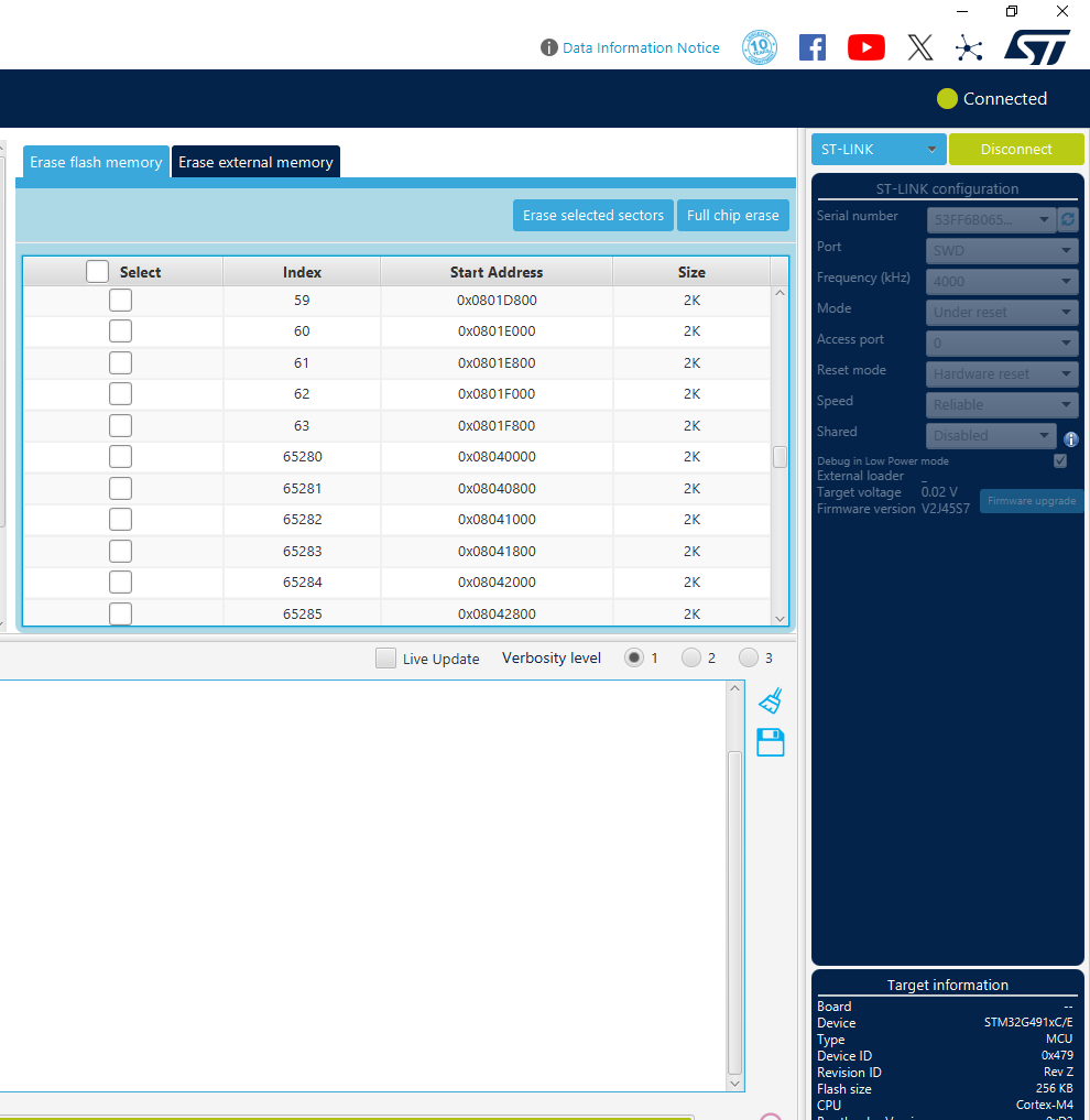 Stm32g491 Flash Memory Organization Stmicroelectronics Community