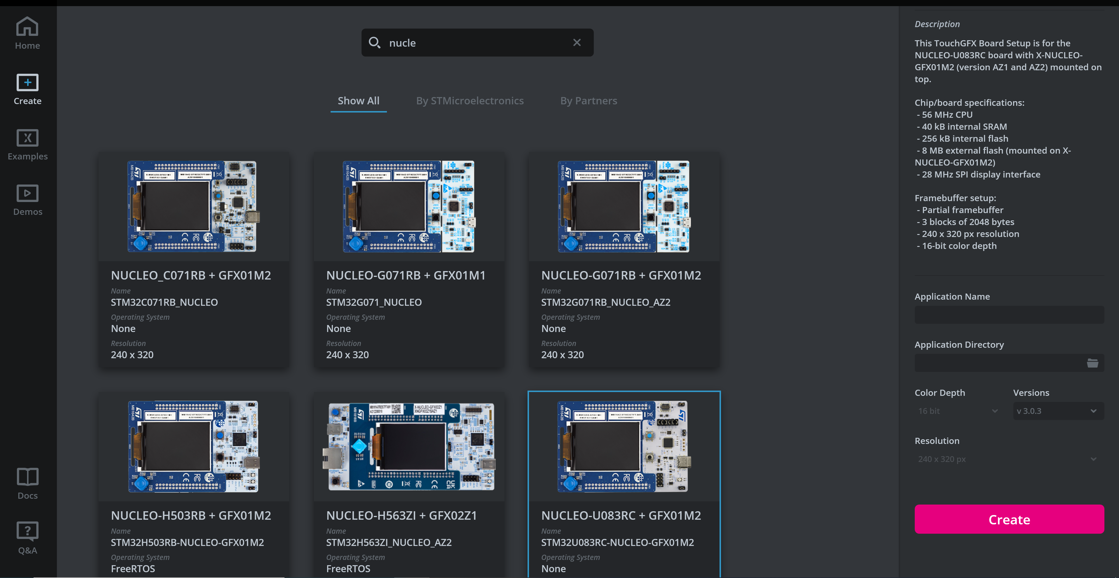 NUCLEO-H7A3ZI-Q + X-NUCLEO-GFX02Z1 + TouchGFX - STMicroelectronics Community