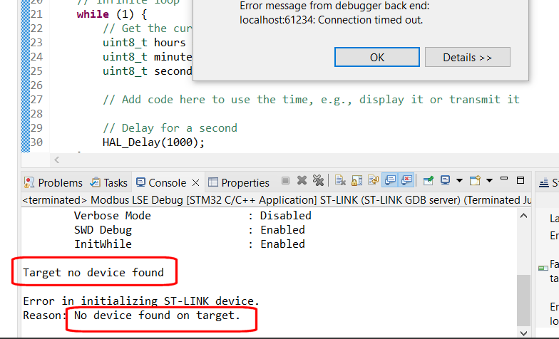 Solved: Failed to execute MI Command Error - STMicroelectronics Community Solved: Failed to execute MI Command Error - STMicroelectronics Community