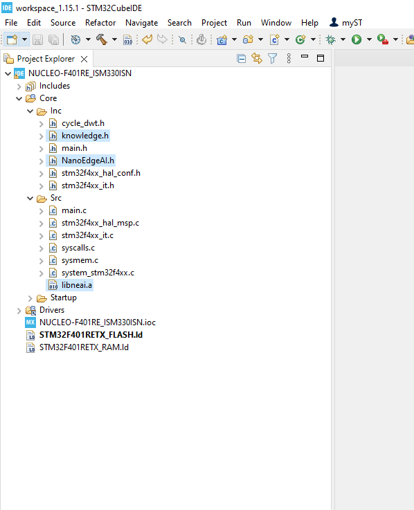 Solved Integrating And Using Nanoedge Ai In Stm32cubeide Stmicroelectronics Community 2850