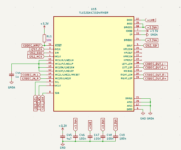 Stm32f405 Communication Tlv320aic3104irhbr I2c Ev Stmicroelectronics Community 