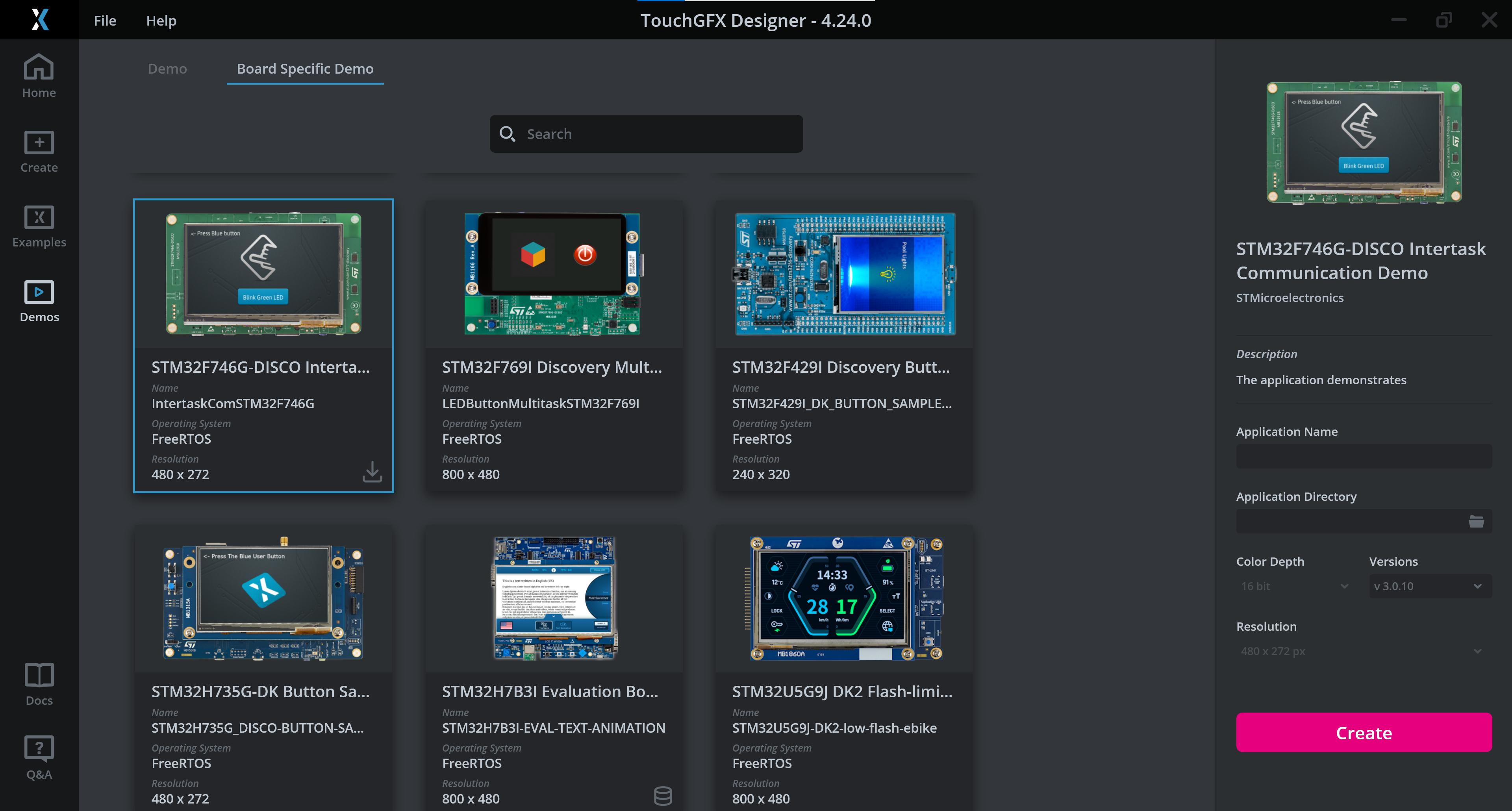 Help connecting TouchGFX GUI with STM32F746 hardwa ...
