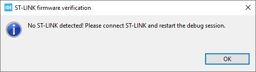No St Link Detected With Ide But Work With Cubepro Stmicroelectronics Community