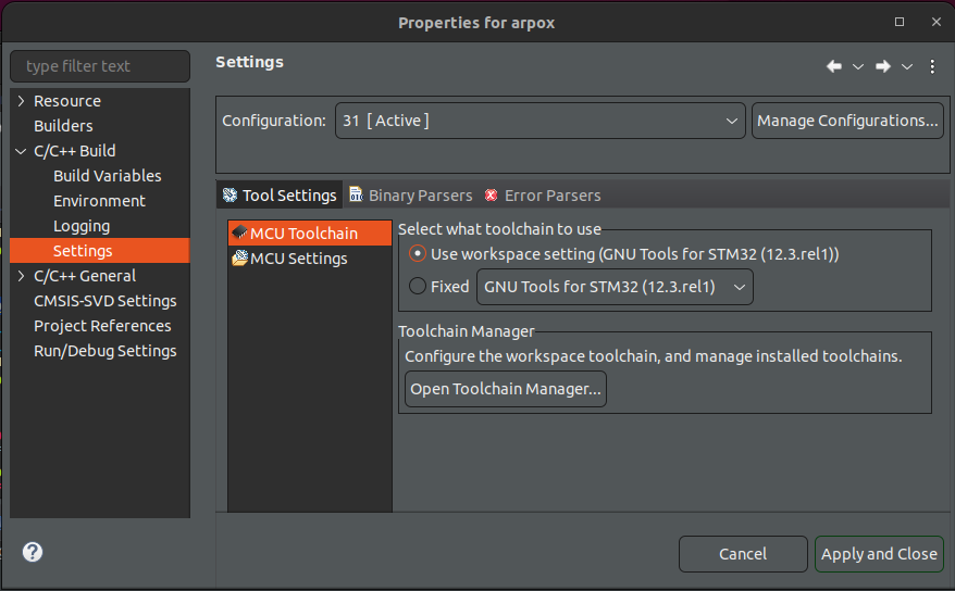 Solved Cant Find Linker Flags Settings In Stm32cubeide 1 Stmicroelectronics Community 