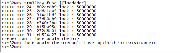 Solved Stm32mp135f Otp Cant Fuse Again Stmicroelectronics Community