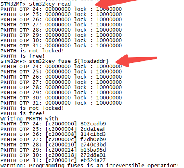 Stm32mp135f Otp Can T Fuse Again Stmicroelectronics Community