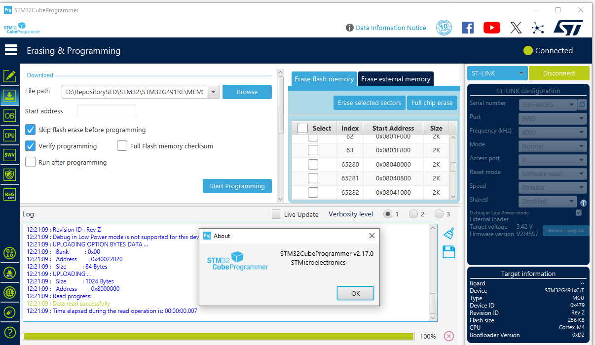 Solved Stm32g491rct6 Write Protection Option Bytes Missin Stmicroelectronics Community