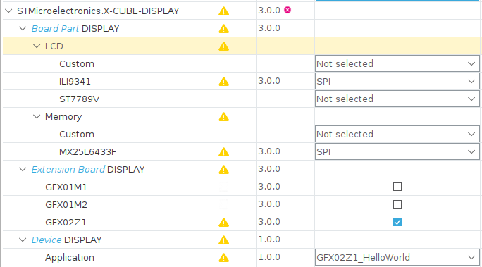 X-NUCLEO-GFX02ZI with NUCLEO-H743ZI2 X-CUBE-DISPLA... - STMicroelectronics Community