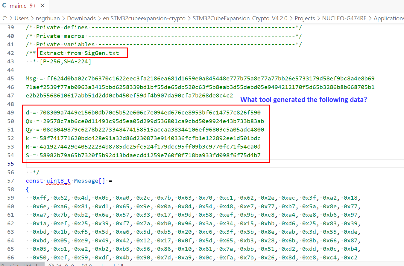 Solved Stm32 Cryptographic Firmware Ecdsa Stmicroelectronics Community