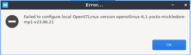 Solved: Cannot build an OpenSTLinux Project in STM32CubeID... - STMicroelectronics Community