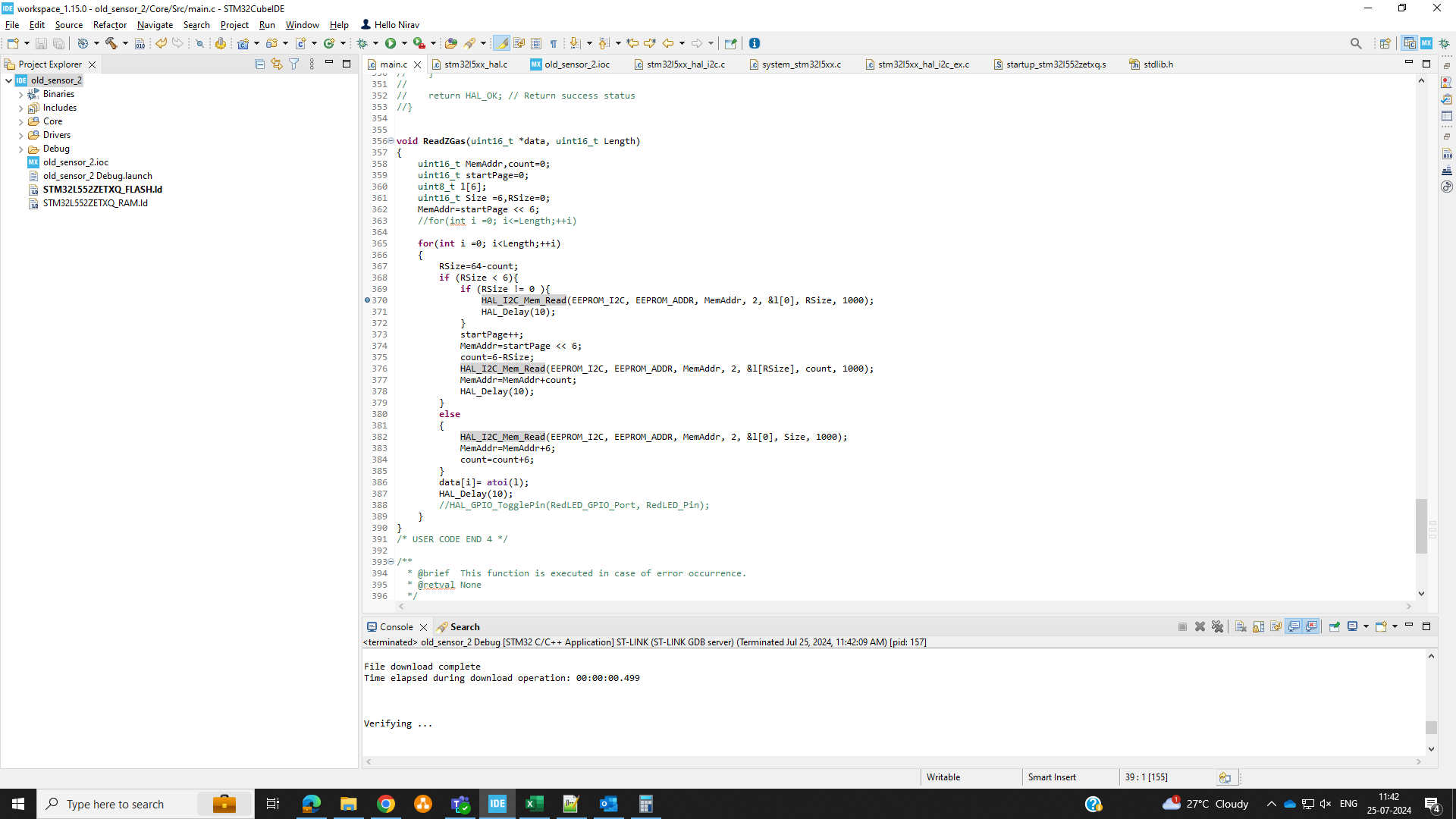 EEPROM 24C1024 read operation - STMicroelectronics Community