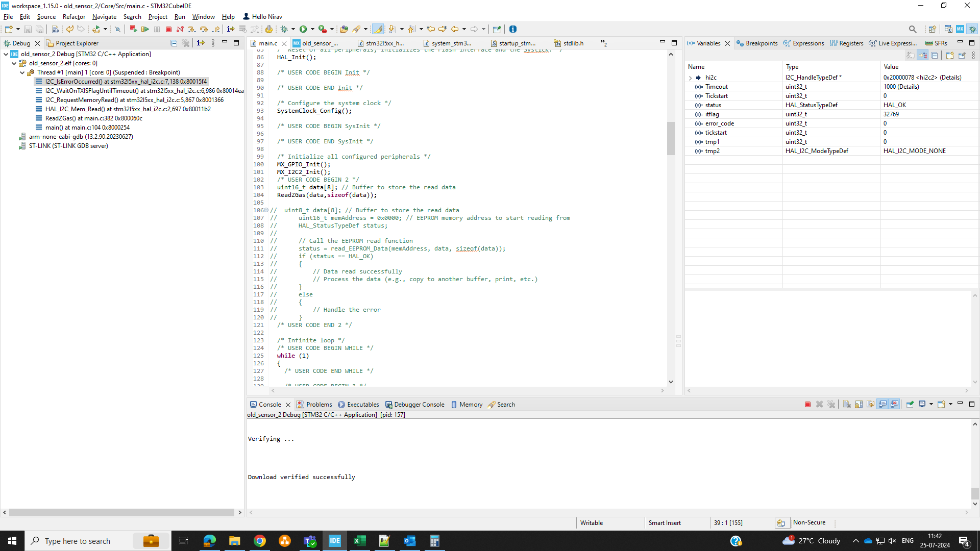 EEPROM 24C1024 read operation - STMicroelectronics Community