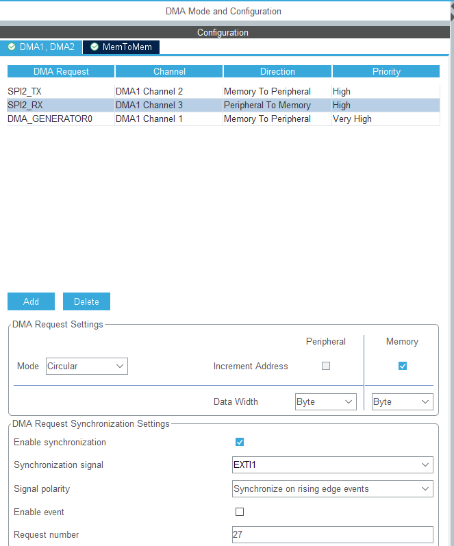 Solved: STM32 SPI2 Not Receiving Data via DMA Despite Cloc... - STMicroelectronics Community