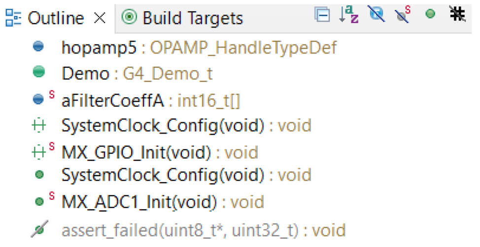 Solved Symbol Definition For Outline View In Stm32cubeide Stmicroelectronics Community