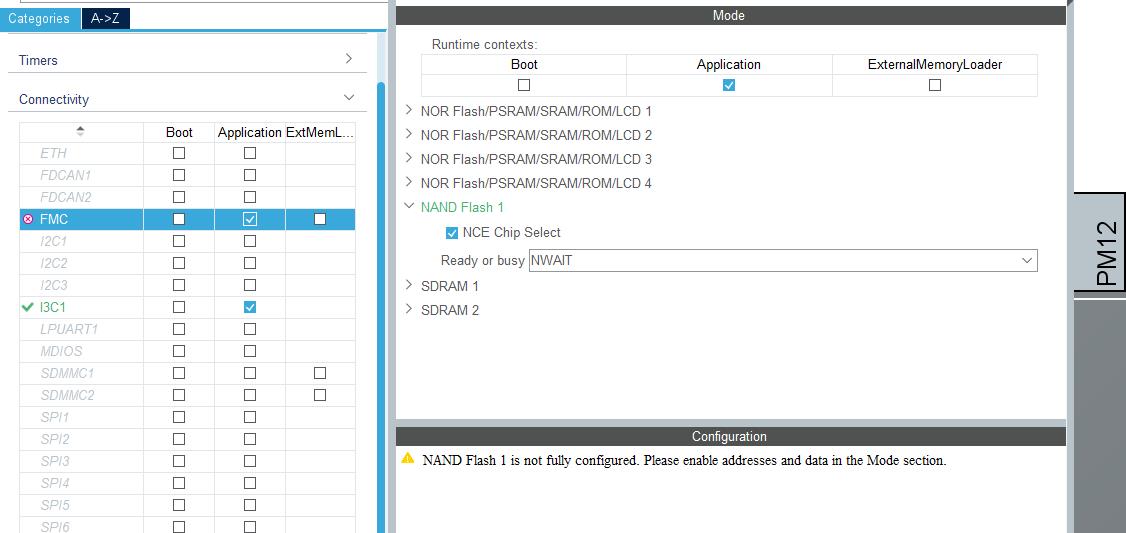 STM32H7R3Z8T6 configure FMC to enable nand flash e ...