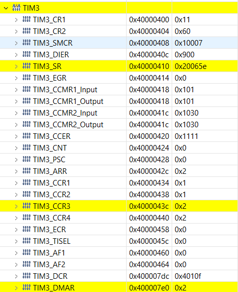 Solved: Annoying glitch on Timer Output compare channel - STMicroelectronics Community