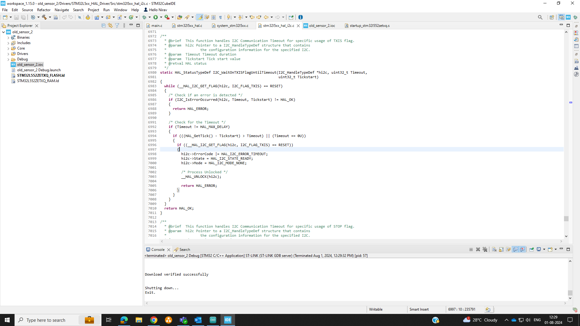 HAL_GetTick() returns the value -128 when called - STMicroelectronics Community