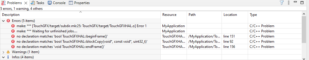 Touchgfx Error No Declaration Matches Error Stmicroelectronics Community