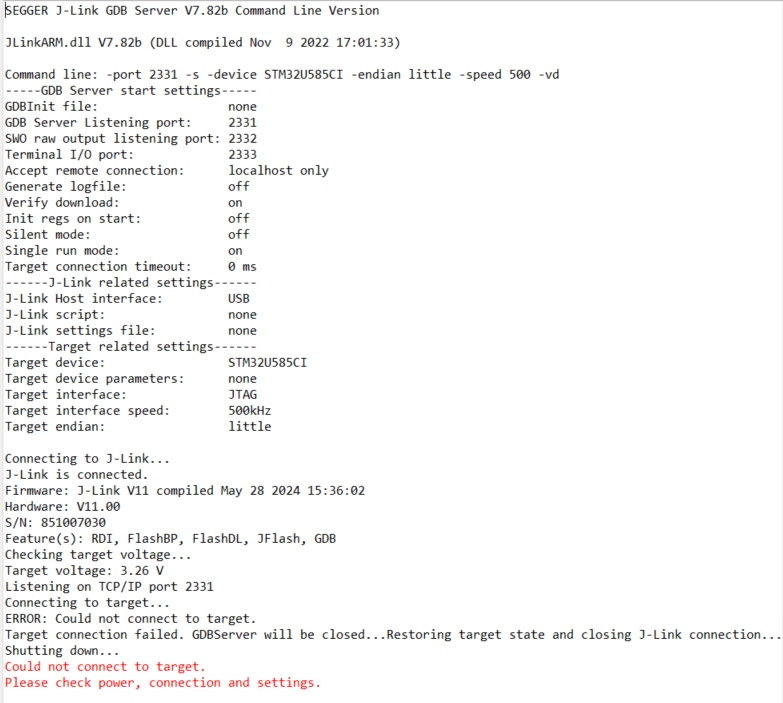 STM32CubeIDE and Segger j-link connection issue - STMicroelectronics Community