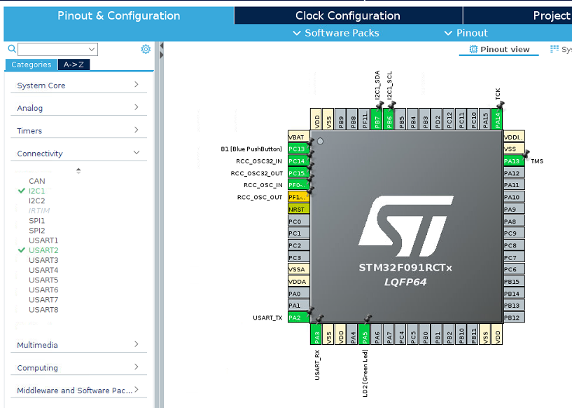 Solved: UART2 Status: Partly disabled conflict with PA map... - STMicroelectronics Community
