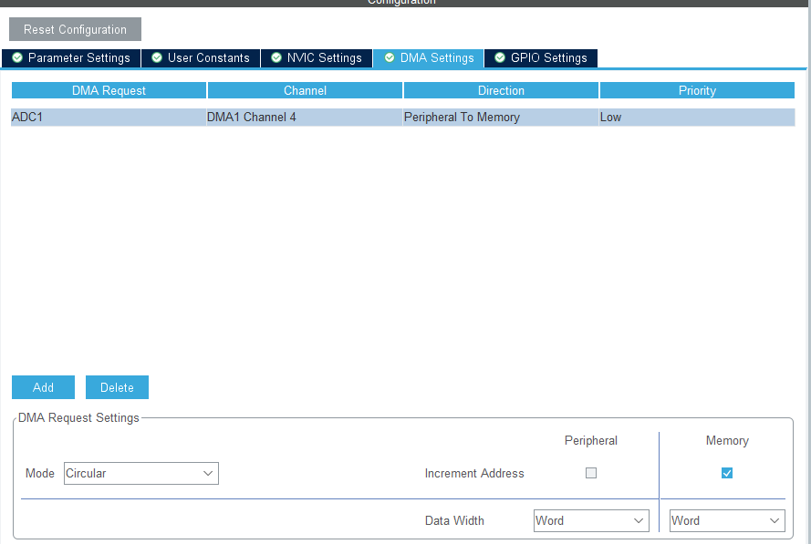 Correct Adc Settings For Dma Stmicroelectronics Community