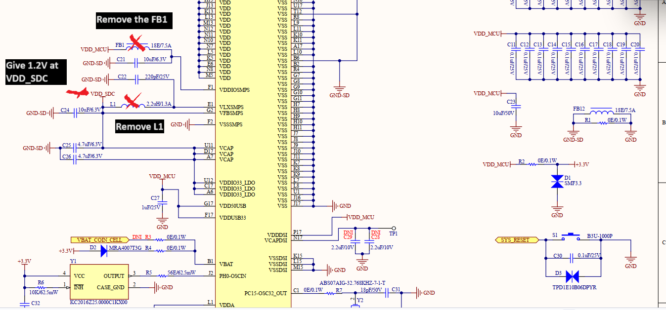 STM32H745 power up issue - STMicroelectronics Community