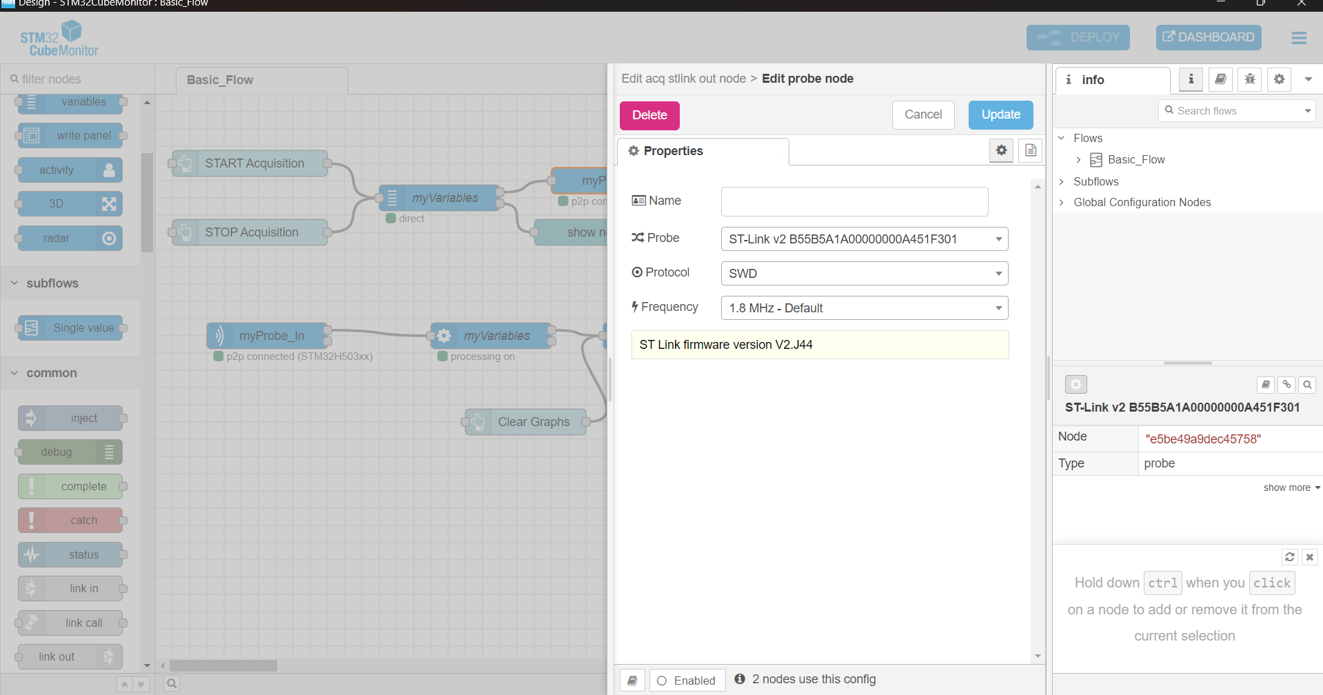 Solved: STMCubeMonitor doesn't work with STM32H503 - STMicroelectronics Community