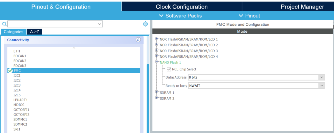 How to configure the FMC peripheral to interface a ...