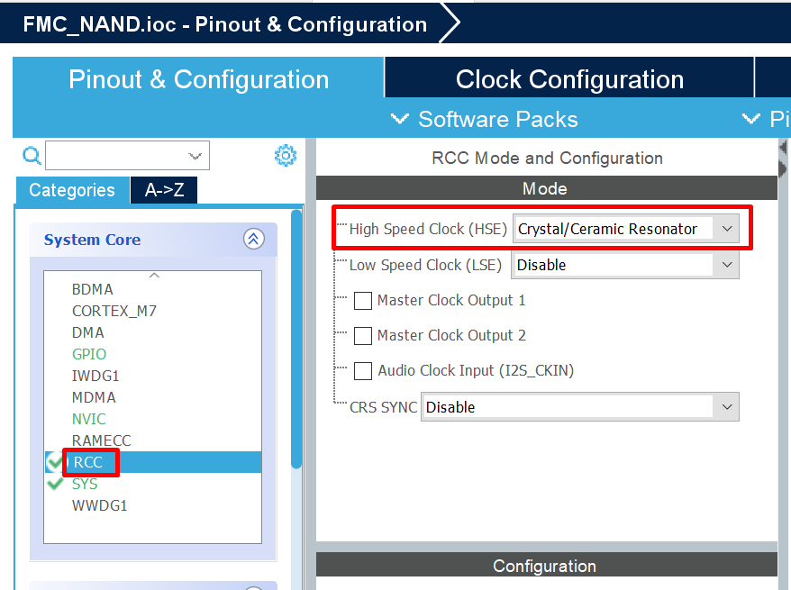 How to configure the FMC peripheral to interface a ...