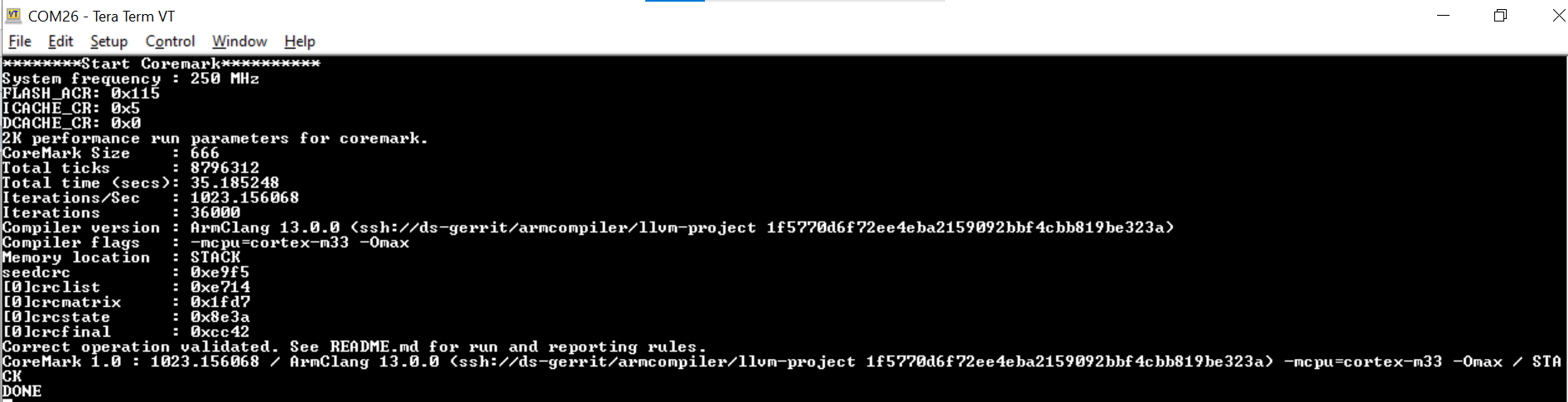 How to run a CoreMark® benchmark on an STM32 - STMicroelectronics Community