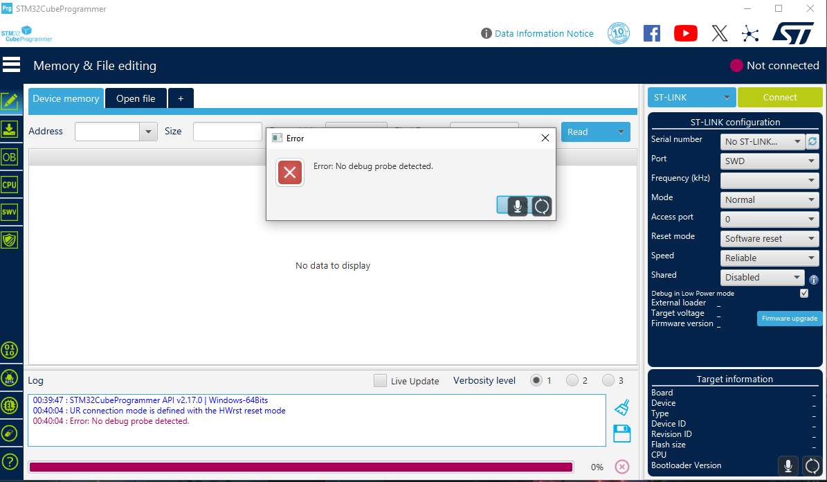 STM32WB55RGV6 No St-Link Detected - STMicroelectronics Community STM32WB55RGV6 No St-Link Detected - STMicroelectronics Community
