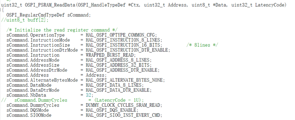 Problem with PSRAM peripherals of STM32H735 - STMicroelectronics Community