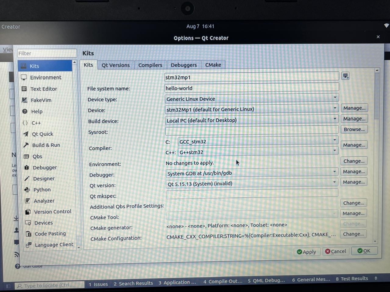 Solved: qt creater setup for STM32Mp1 - STMicroelectronics Community