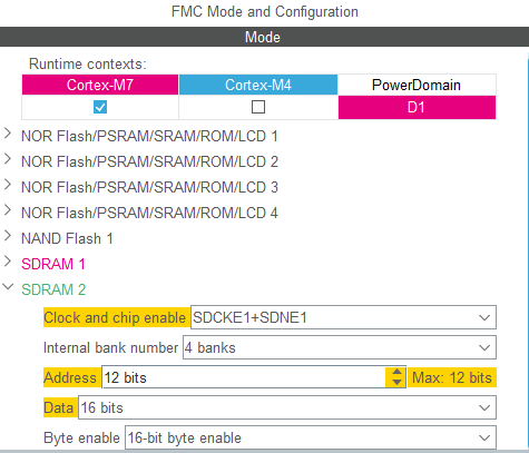 Solved: Hardfault when trying to access SDRAM on STM32h745... - STMicroelectronics Community