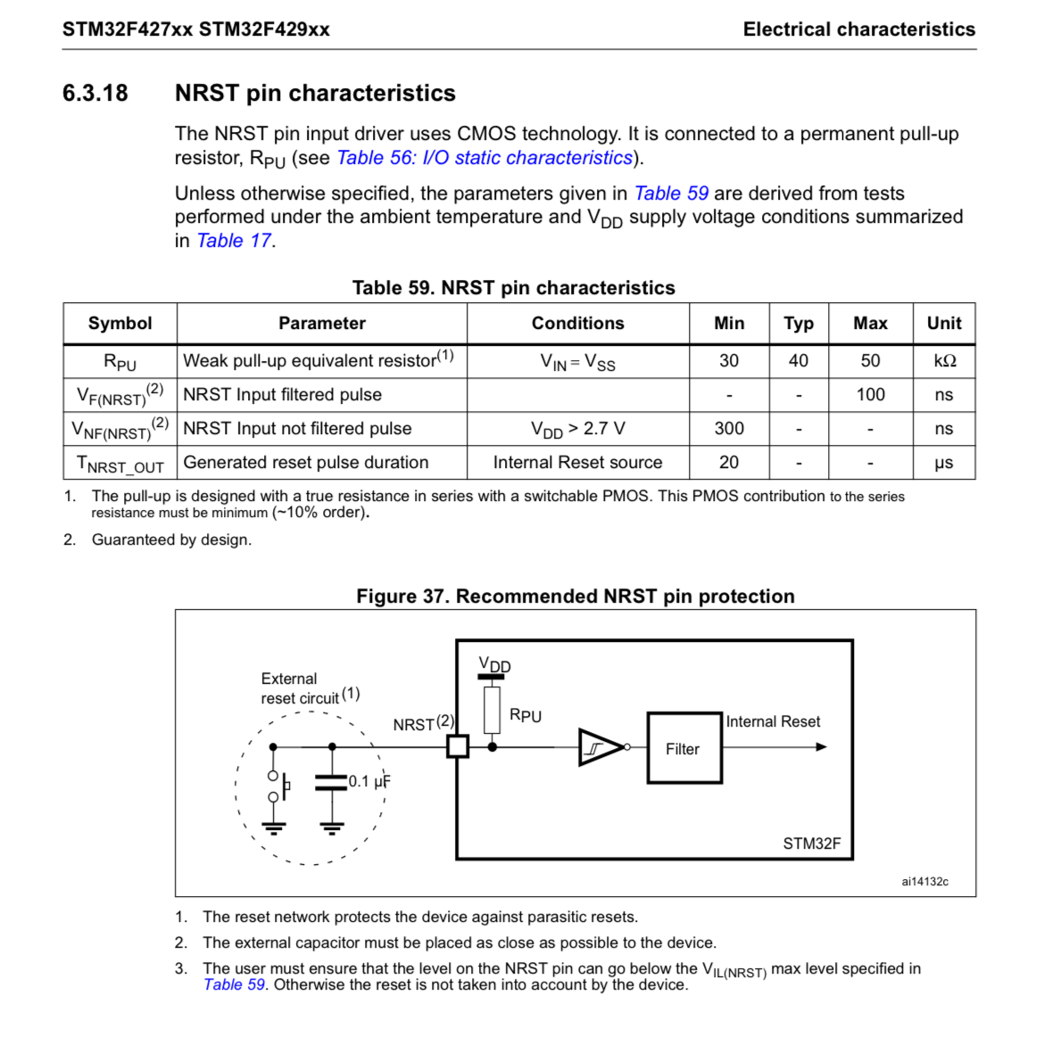 Solved The Circuit Of Stm32f429 Nrst Stmicroelectronics Community 