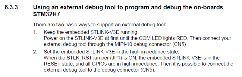 External Stlink V2 Connection To Nucleo Stm32h723z Stmicroelectronics Community