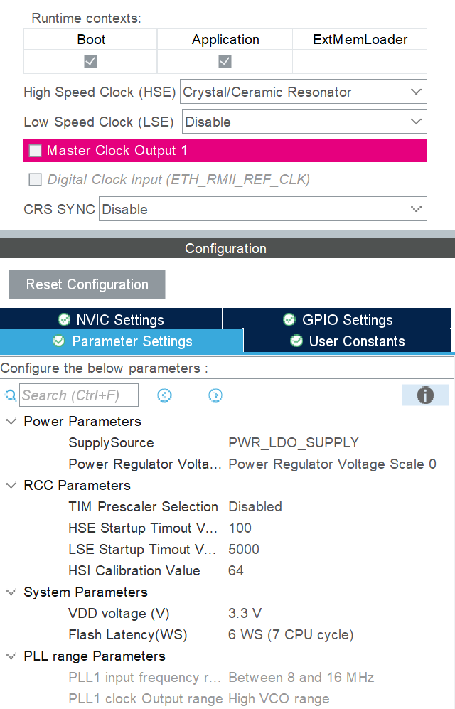 HSE OSC configuration fails STM32H7S - STMicroelectronics Community