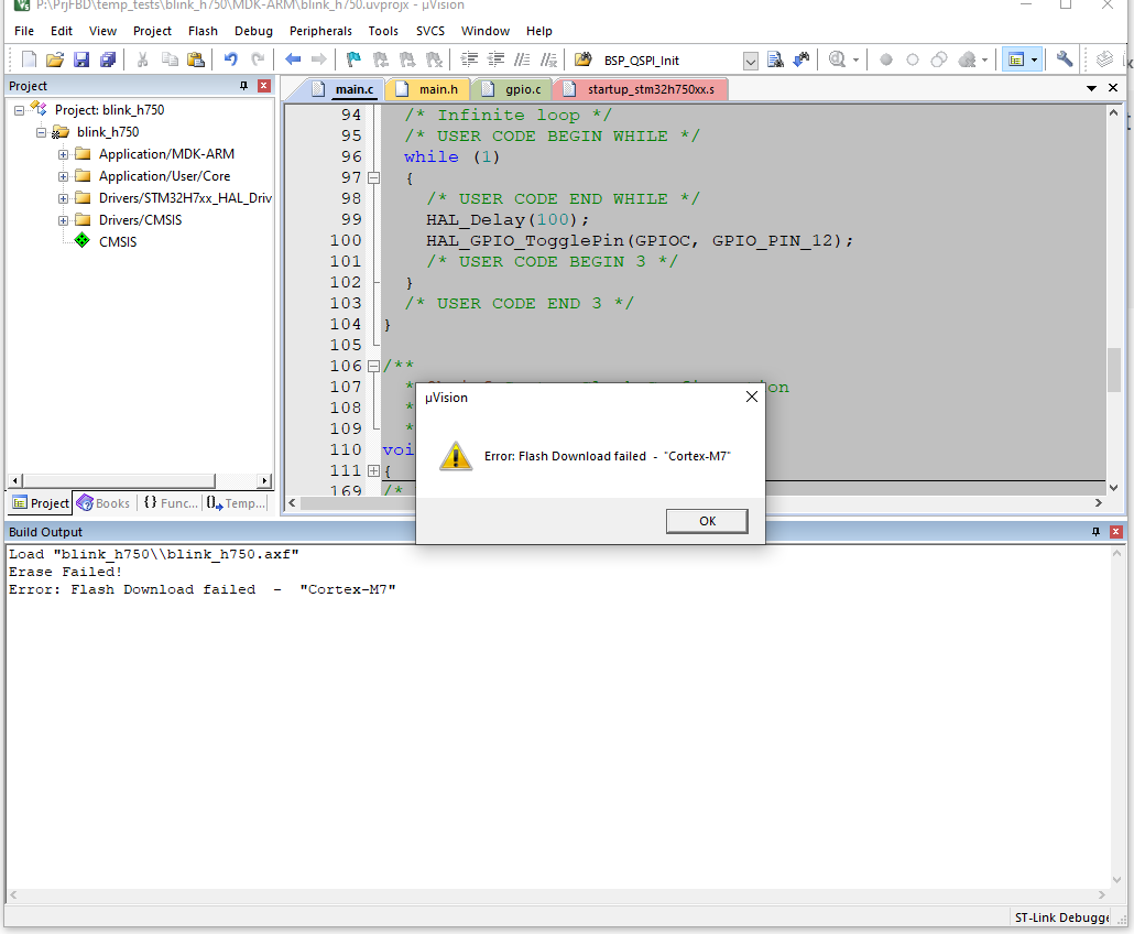 Solved: Problem with STM32H750VBT6 controller with externa... - STMicroelectronics Community
