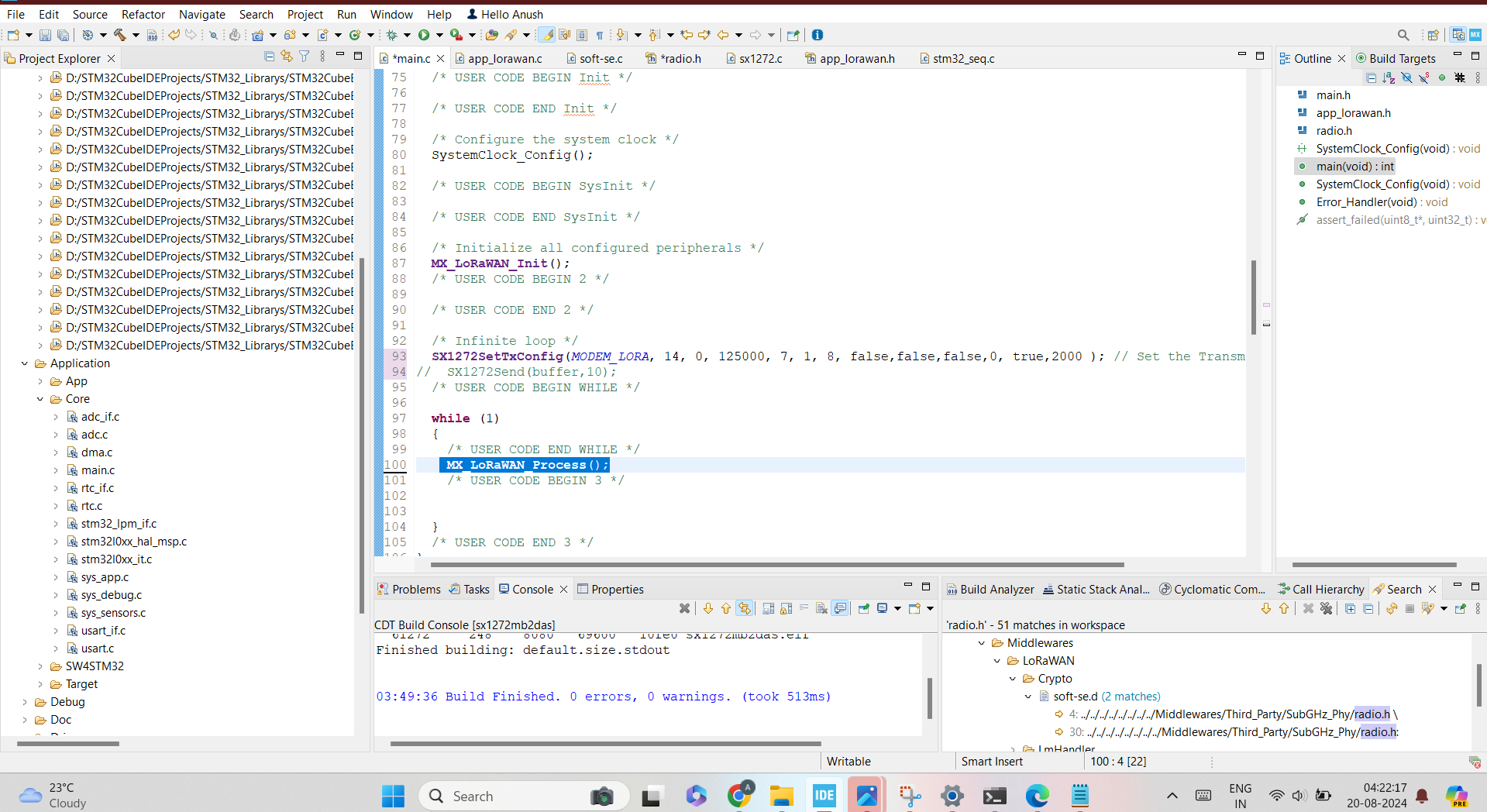 Solved Help With P Nucleo Lrwan2 For Point To Point Commu Stmicroelectronics Community