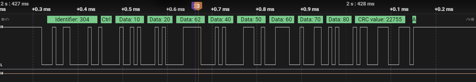 CAN bus frame bit rate setting issue - STMicroelectronics Community