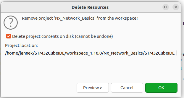 Stm32cube Ide 1160 Remove Project W Content Stmicroelectronics Community 