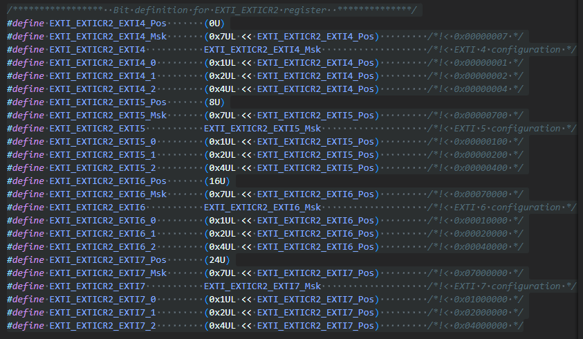 Solved: Configuring EXTI->EXTICR on Nucleo STM32G031K8 (Co... - STMicroelectronics Community