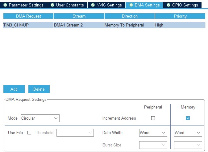 Solved Dma To Gpio Control Using Timer Is Not Working Stmicroelectronics Community