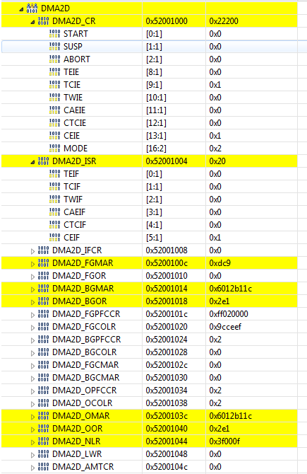 DMA2D configuration error with cached containers - Page 2 - STMicroelectronics Community