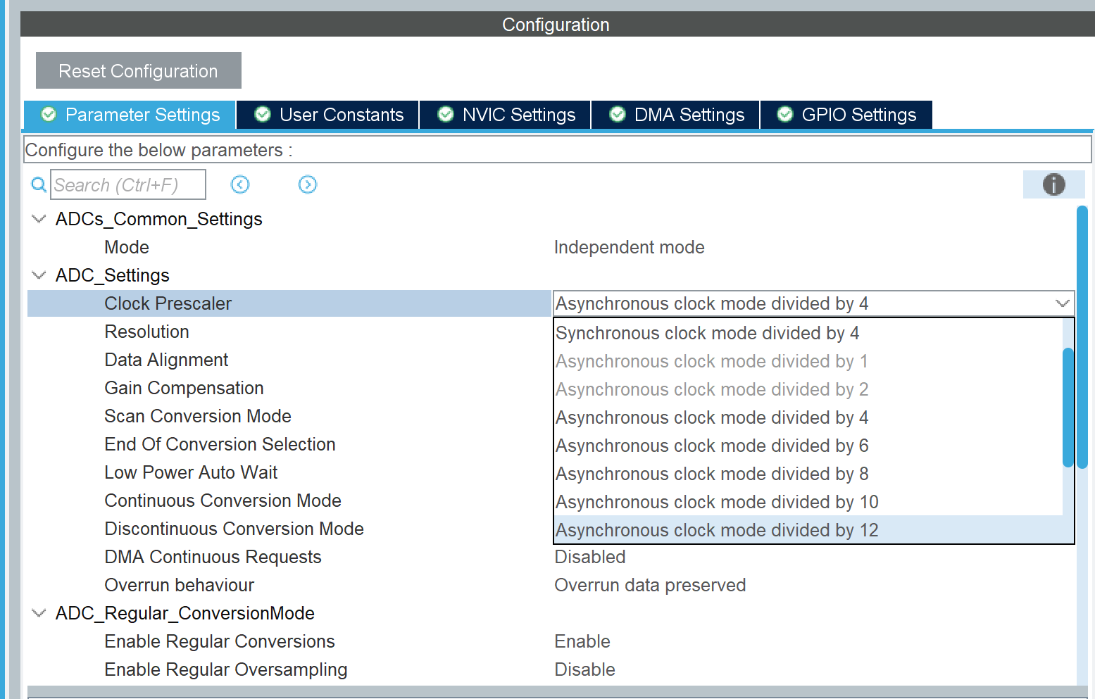 Stm32g473 Adc Cant Select Asynchronous Clock Di Stmicroelectronics Community 
