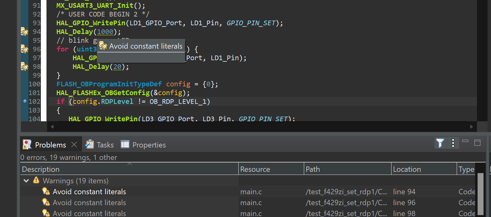 Solved: Code analysis not working - STMicroelectronics Community
